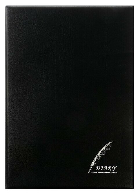 Записная книжка КНР "Перо" А5, 70 л в клетку, обложка ПВх, чёрная