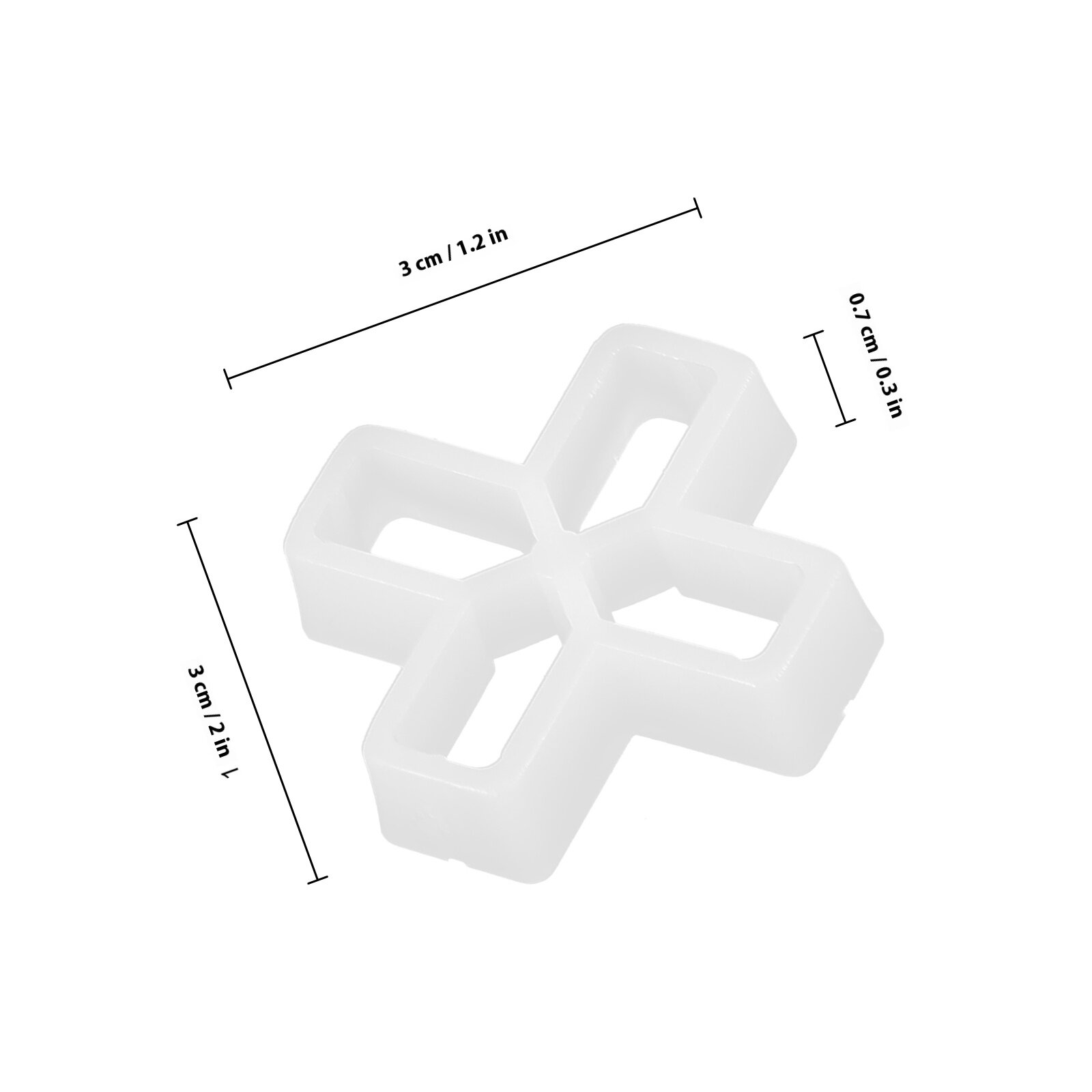 100 Штук Белые Разделители Плитки 3X3Cm Из Твердого ПВХ Для Уровня Плитки При Укладке Система Уровня Плитки