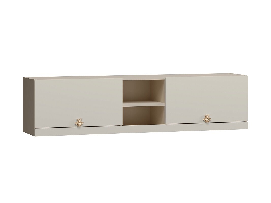 Антресоль МебельЛэнд24 Скарабей - 6 МДФ Кашемир 150x32x37 бежевый двухдверный