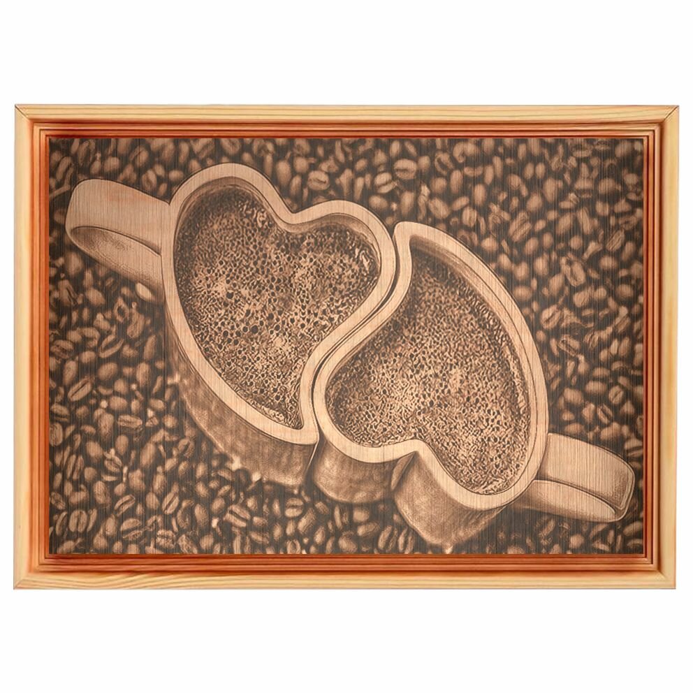 Картина "Кофейные сердца"