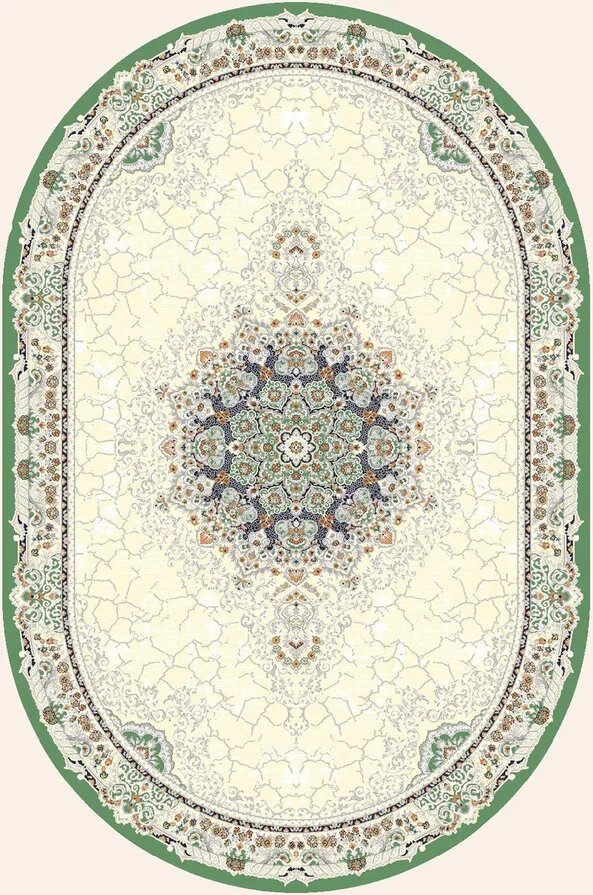 Ковер турецкий Овальный на пол в гостиную в спальню 200х300 см классический ворс 9 мм 280542 ковренок