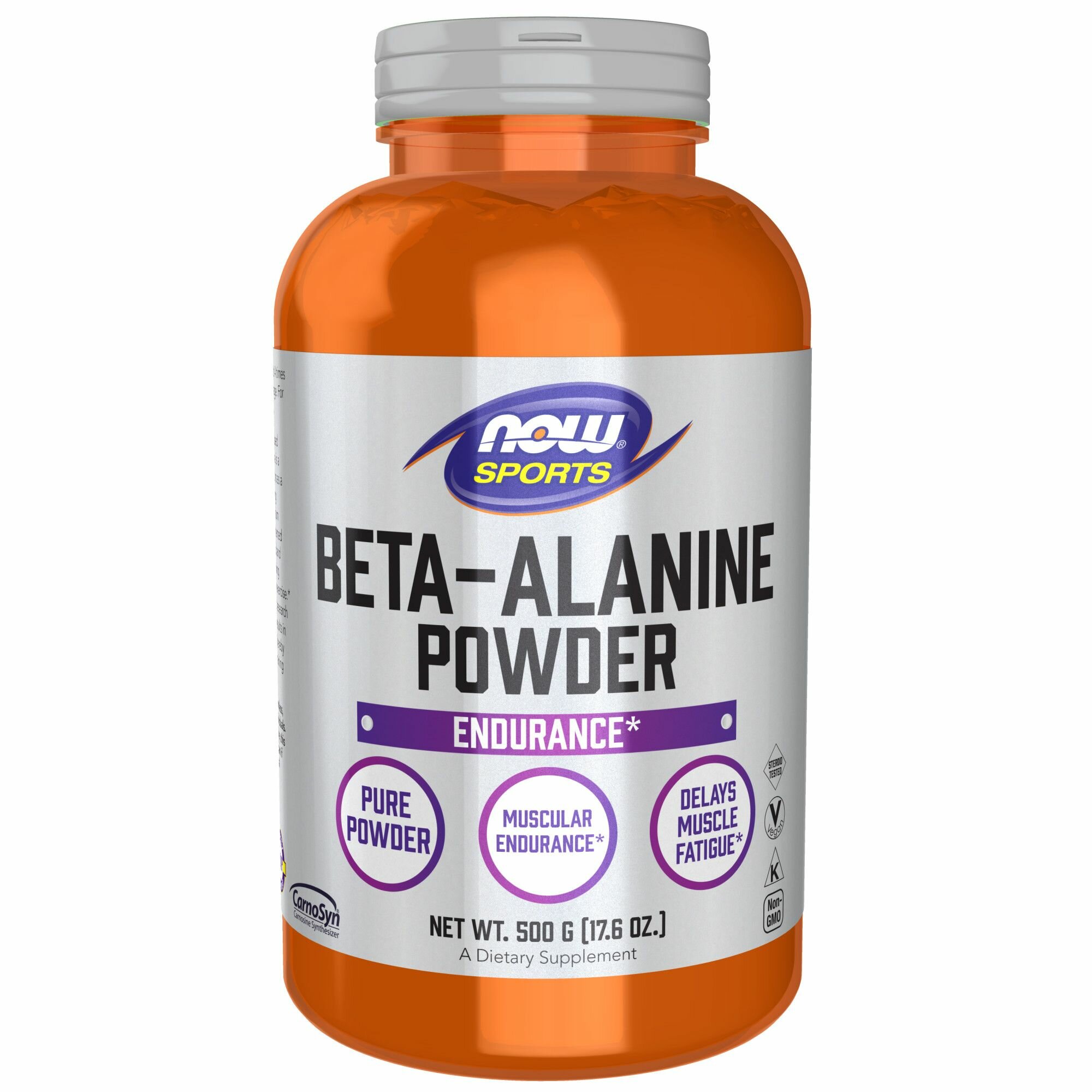 NOW Sports, Beta alanine powder, бета-аланин, чистый порошок 500 грамм