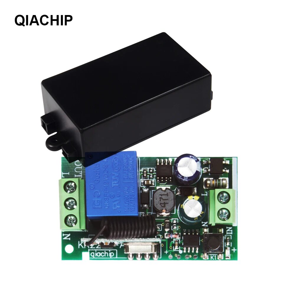 Беспроводной реле пульт QIACHIP KR2201 433 МГц, 220В, 1 PCS