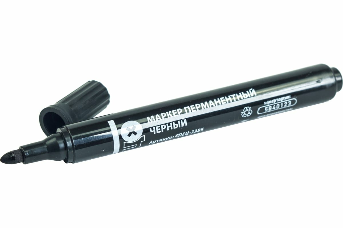 Спец перманентный маркер черный 1 шт. код 3385 подходит для бумаги и поверхностей