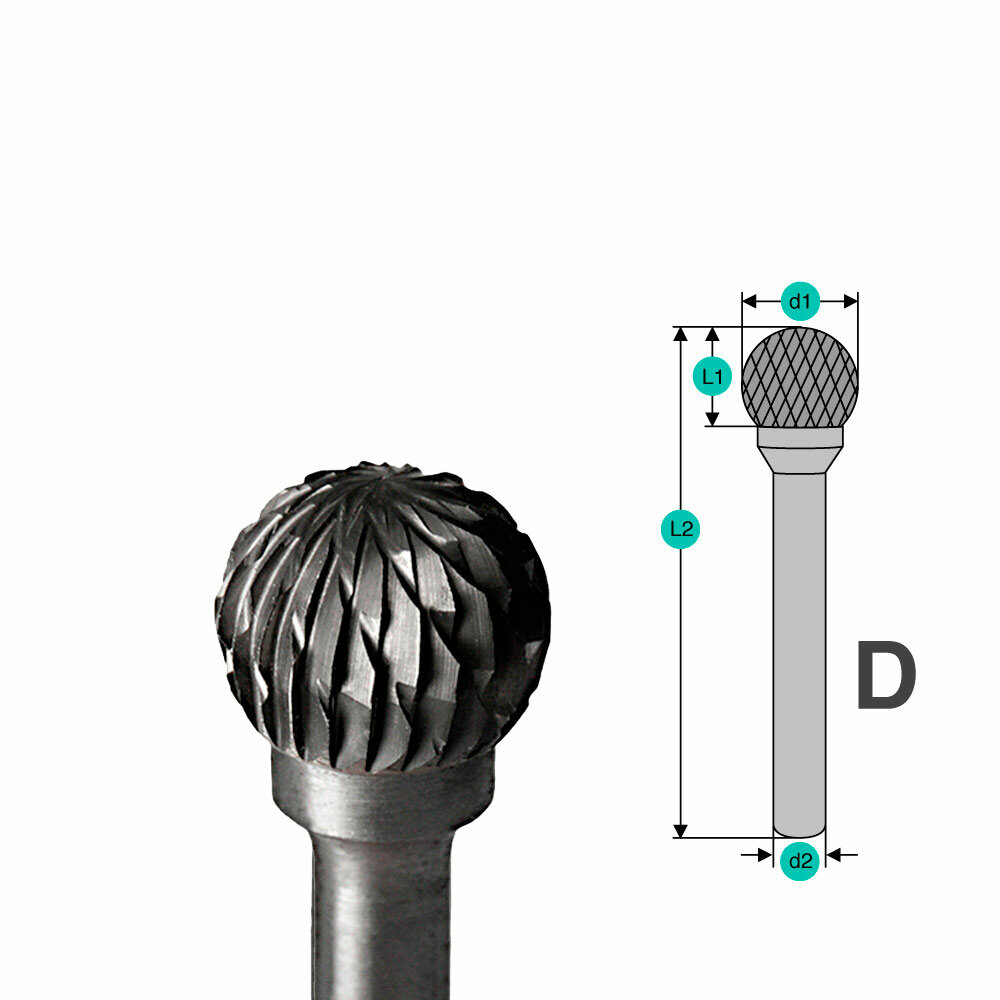Бор-фреза твердосплавная по металлу D1412M06 TORGWIN T238528