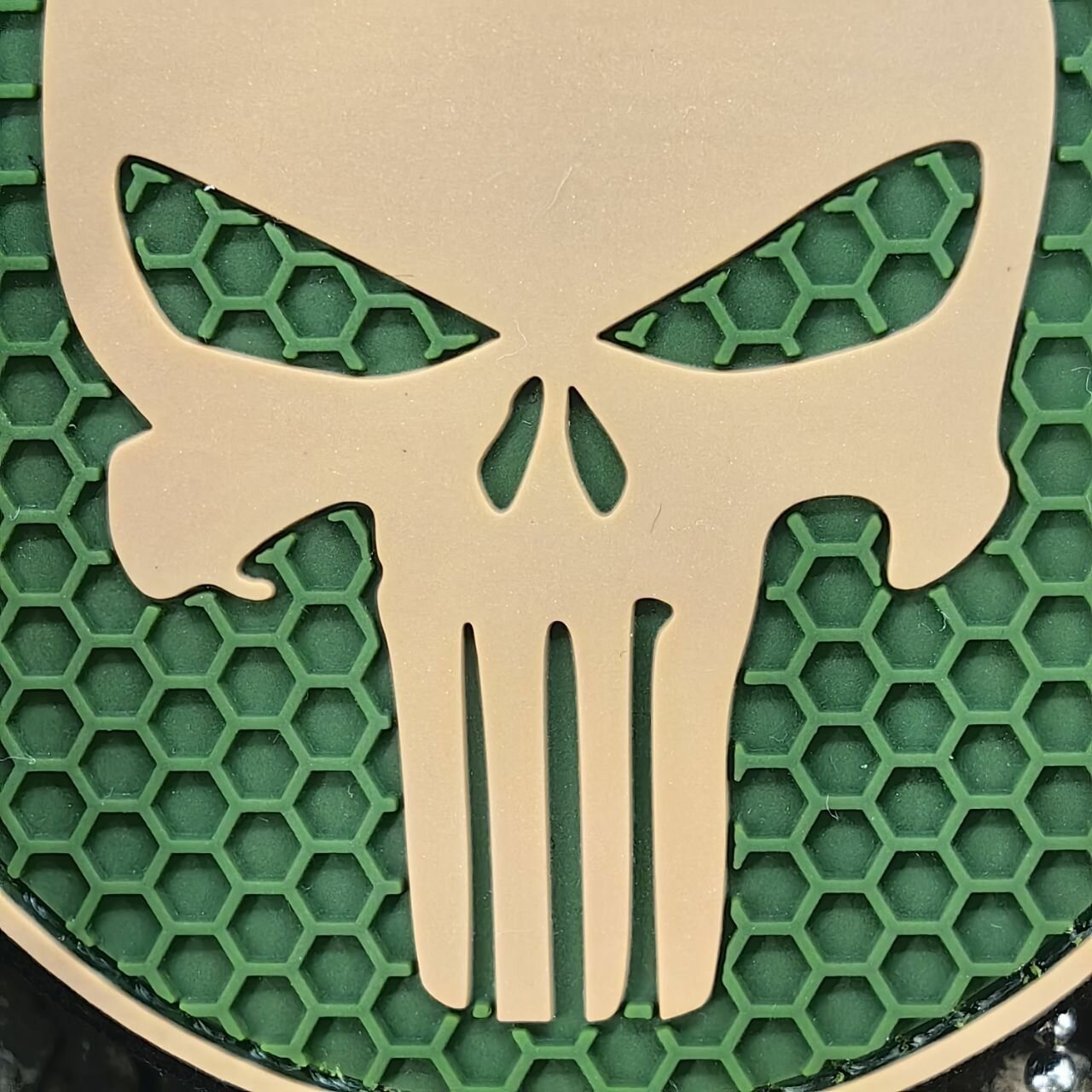 Нашивка-патч каратель 3D PVC D-7 оливковая — фото 1