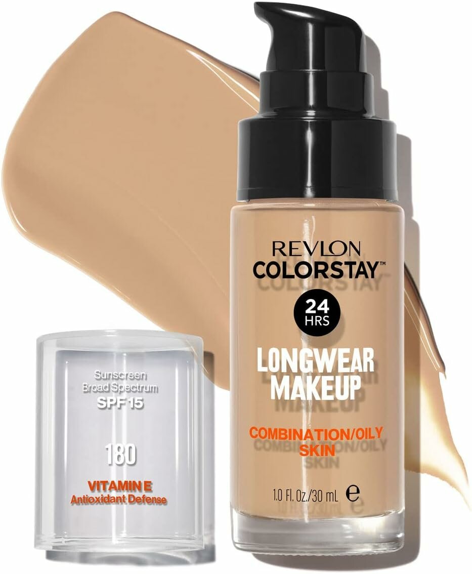 Revlon Colorstay Стойкий Тональный крем тон 180 Sand Beige для комбинированной и жирной кожи SPF 15, 30 мл