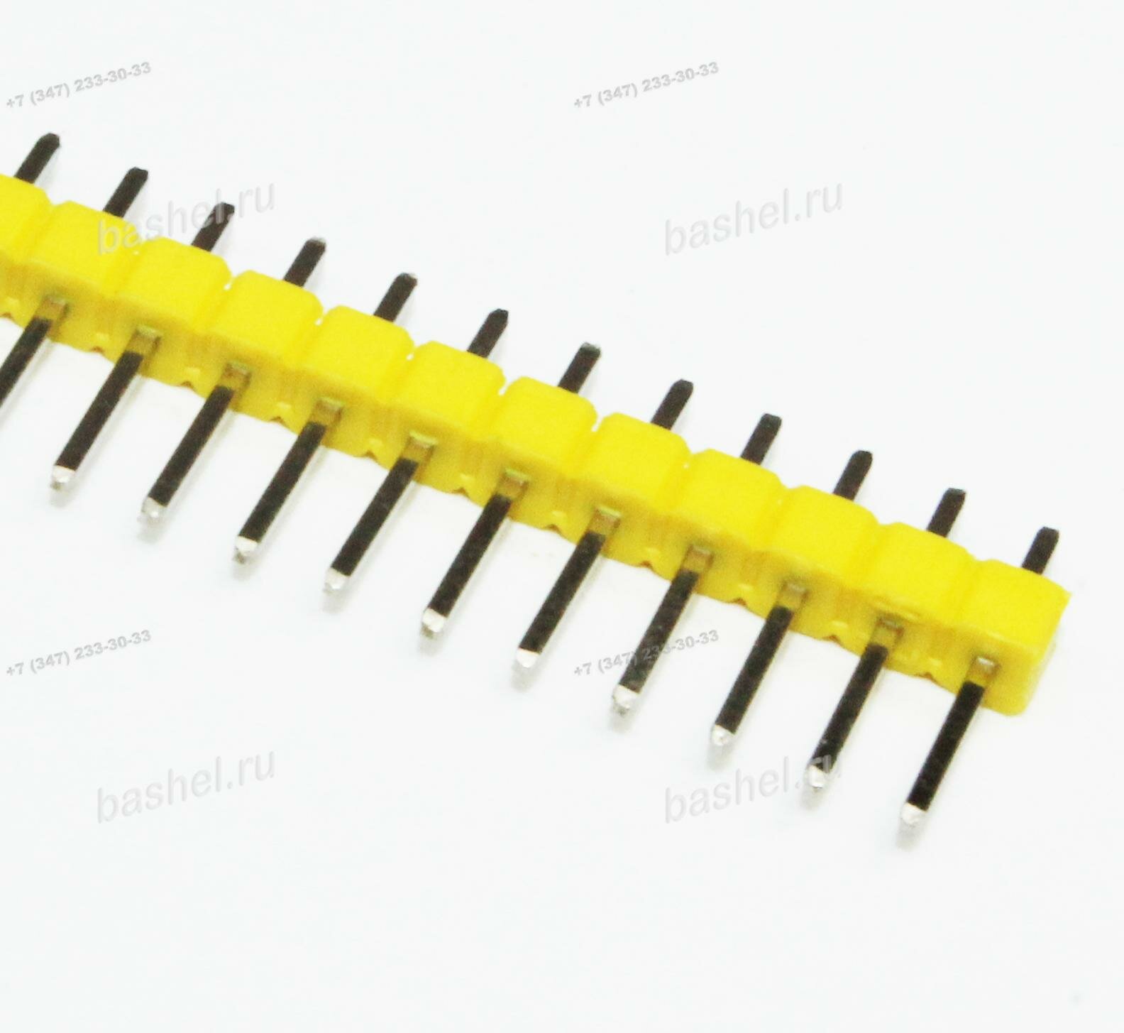 PLS-1x40 2,54 Y, Разъем штыревой, (жёлтый)