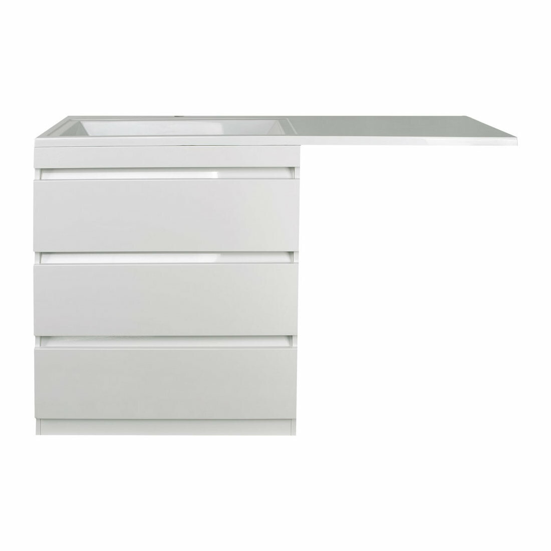 Тумба с раковиной Style Line Даллас 140 L Люкс Plus левая