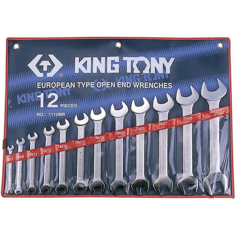 1112MR Набор рожковых ключей, 6-32 мм, 12 предметов KING TONY 1112MR