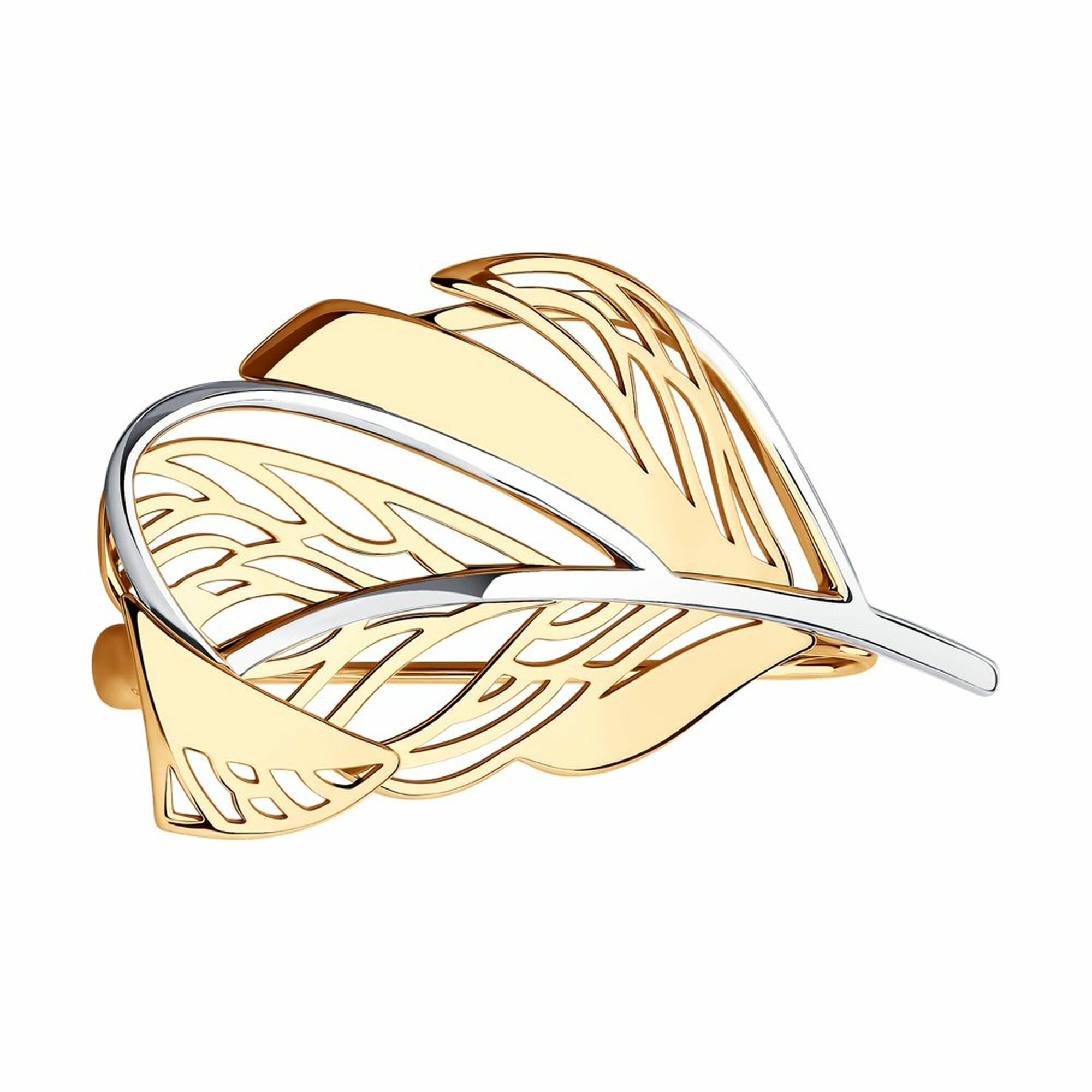 Брошь, красное золото, 585 проба