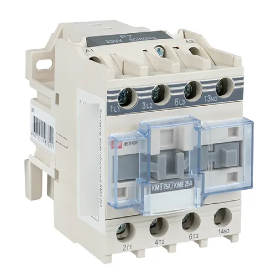 Контактор модульный EKF / ЕКФ PROxima КМЭ малогабаритный 25А 220В 1NС, ctr-s-25-220-nc / коммутационное оборудование