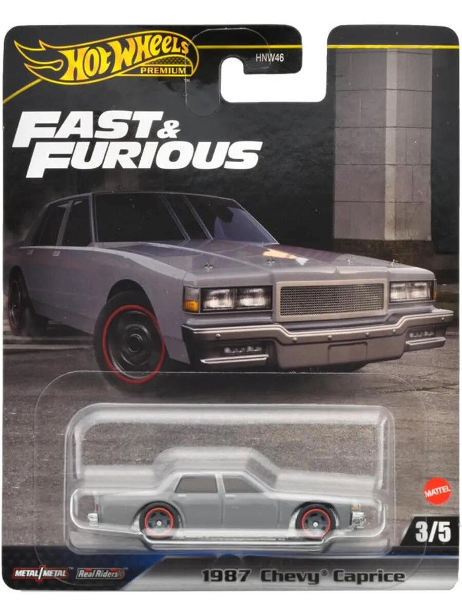 Коллекционная Premium машинка Hot Wheels 1987 Chevy Caprice Gray (коллекция Fast & Furious 2024, 3/5 mix 4)