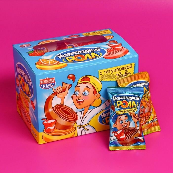 Мармелад мармеладный ролл с татуировкой, 12 г