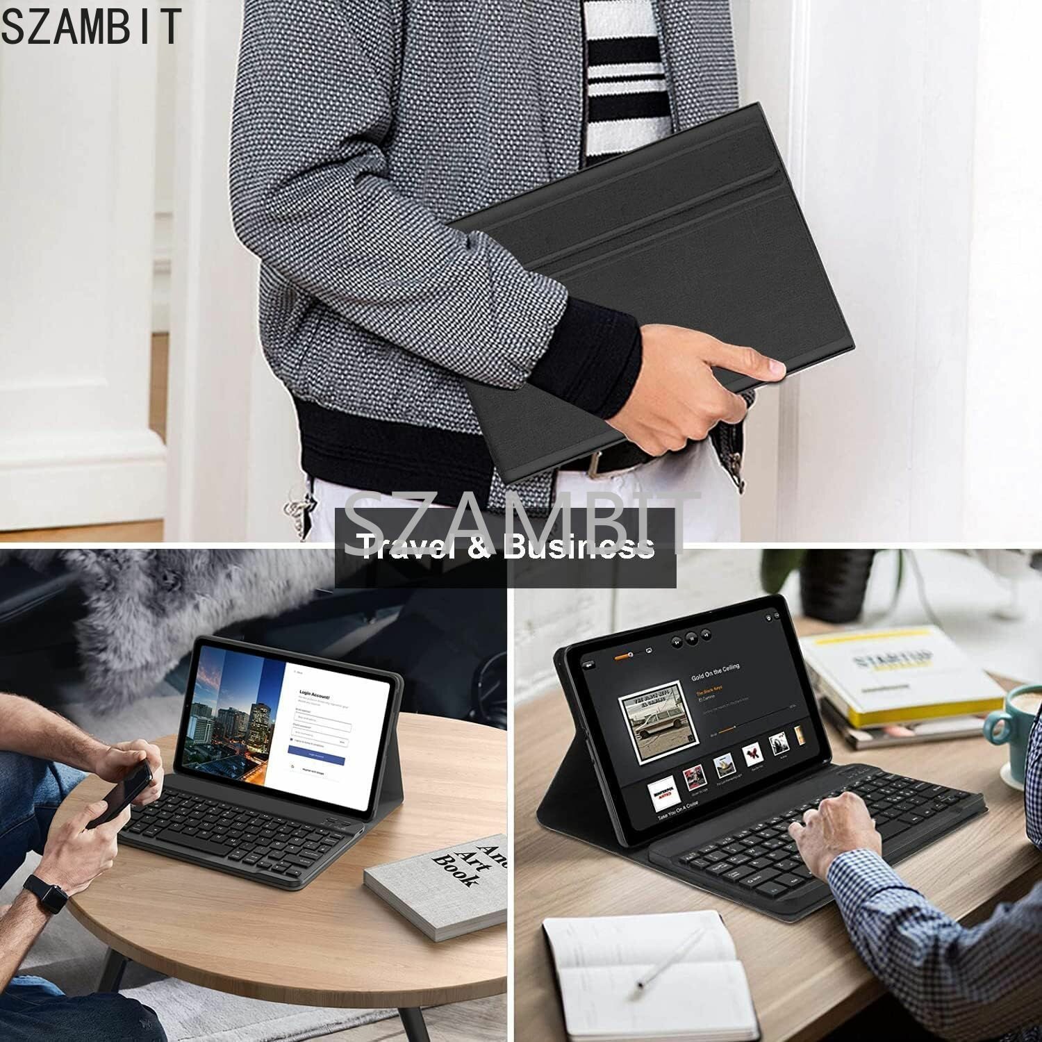 Чехол на клавиатуру SZAMBIT с русской клавиатурой для Honor Pad X9a 11,5 дюймов, 2025 г. (ELN2-W29/L09/L29