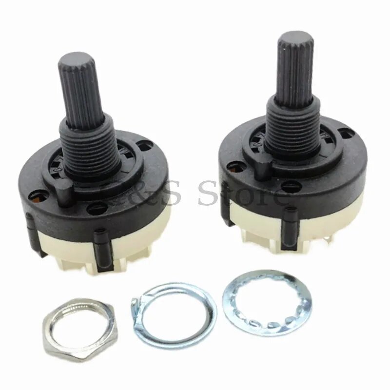 Пластиковый поворотный переключатель RS26 2 Pole 6