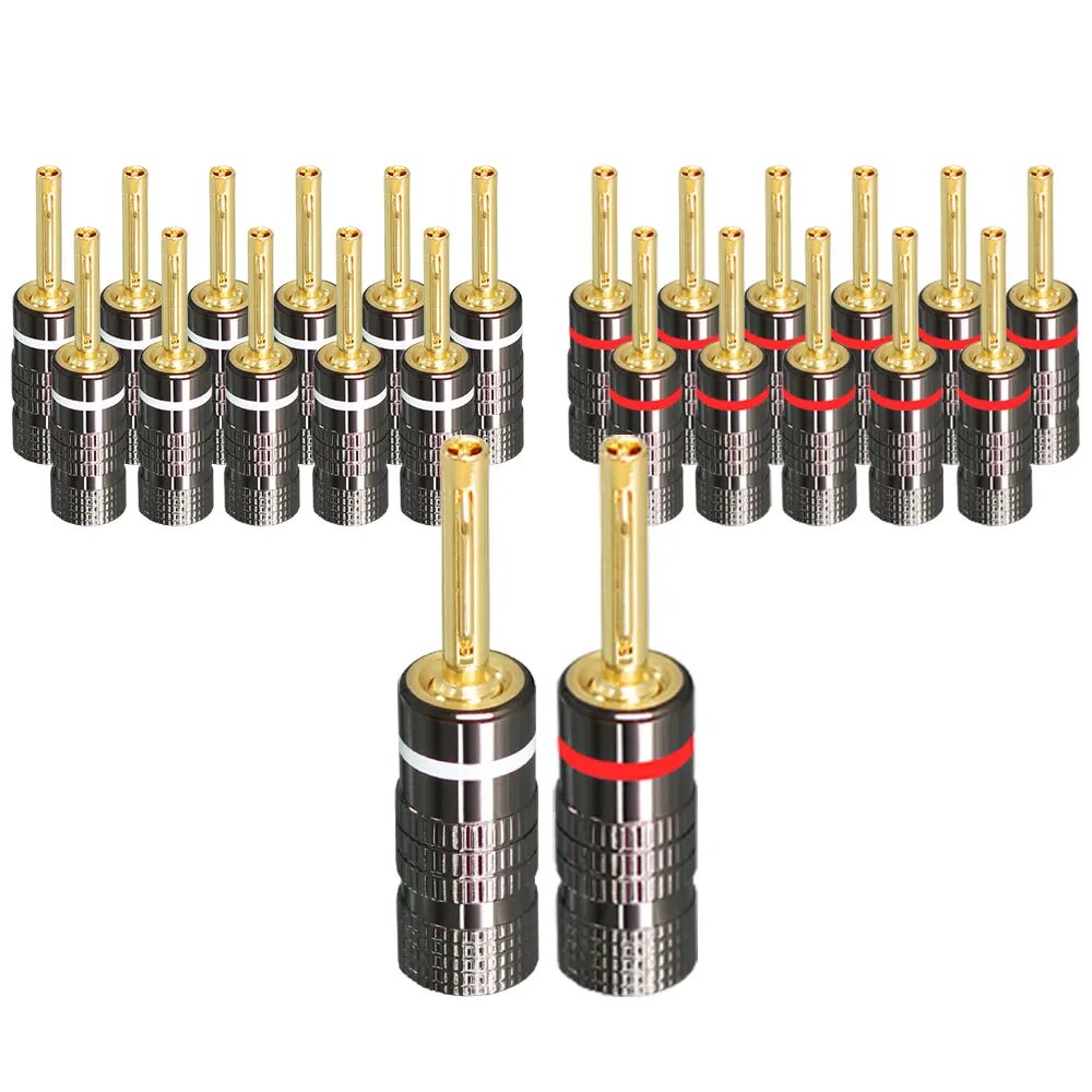 2/4/12/24 шт. разъем типа «банан» для динамика, аудиоразъем 4 мм, Hi-Fi штекер типа «банан» для адаптера видеодинамика, аудиоразъем, провод, кабель
