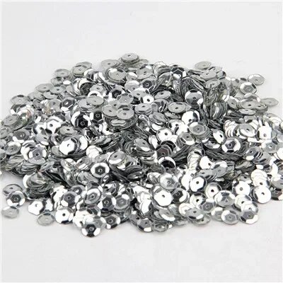 Блестки ПВХ 4 мм 5 мм 6 мм 10 г Серебряный, 4mm 10g1500pcs, sliver