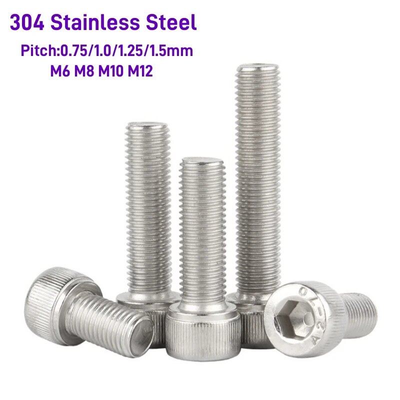 Болты Huiruixin нержавеющая сталь M6 M8 M10 M12 M12x1.5x25mm-1pcs