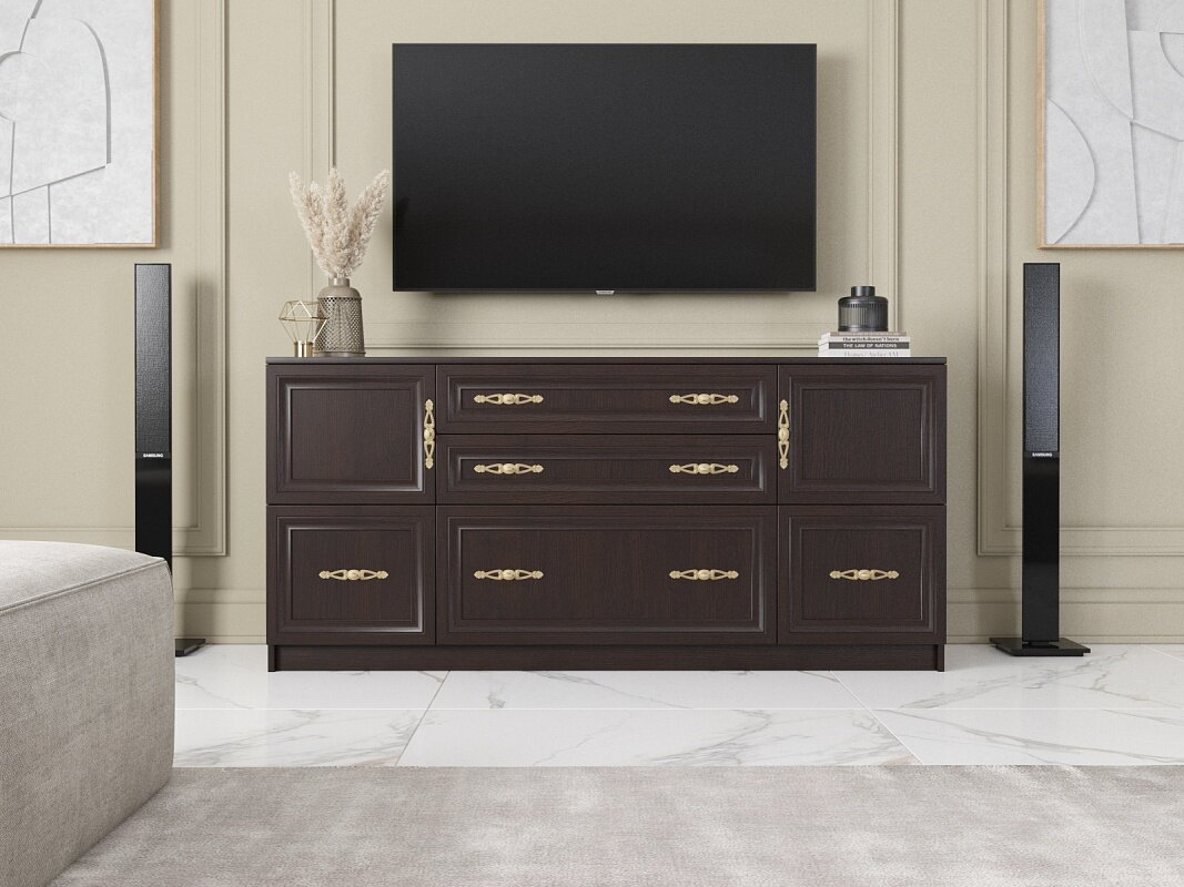 Комод МебельЛэнд24 Карлос - 045 160x45x75 с 5 ящиками