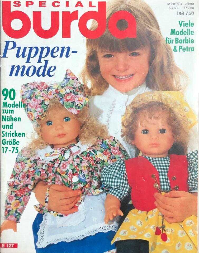 Журнал Бурда (Burda Style) Puppen mode Мода для кукол 1990 год