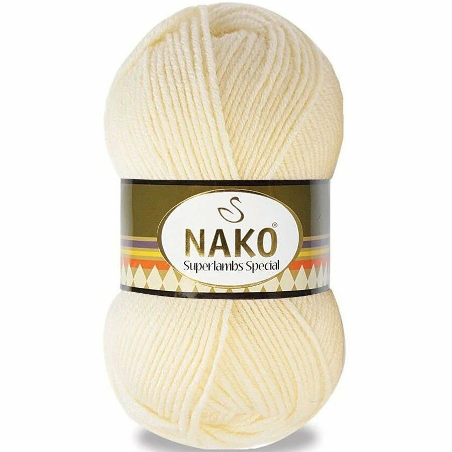 Пряжа Nako SUPERLAMBS SPECIAL 256 кремовый (5 мотков)