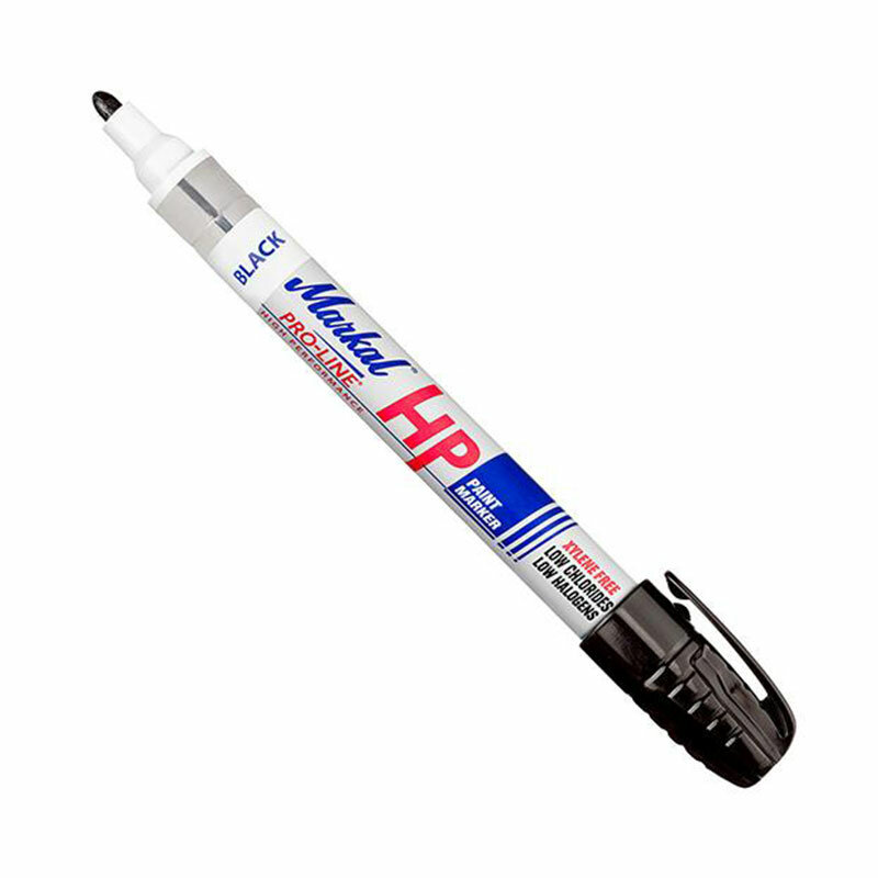 Маркер перманентный чёрный для жирных и пыльных поверхностей Markal Pro-Line HP, от -46 до +66°C, 3 мм, Markal (США), чёрный
