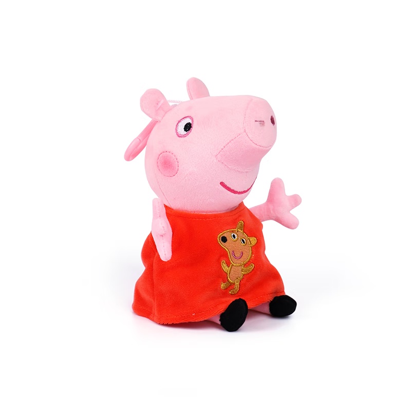 Peppa Pig Plush Toy Doll, Desktop Decoration, Comforting Pendant, Children's Birthday Gift for Girls, 19cm Peiqi