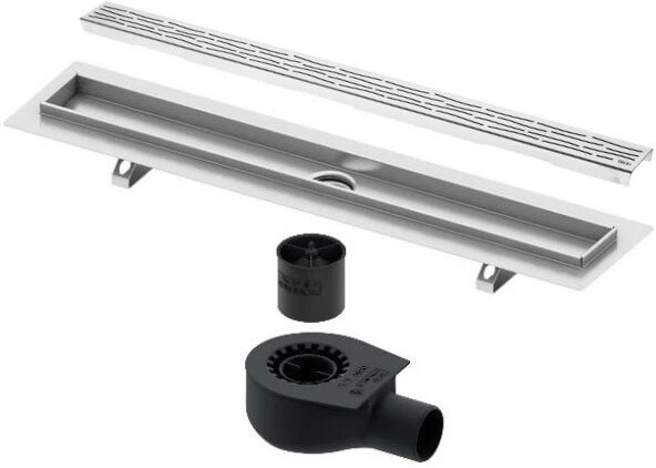 Душевой трап (лоток) Tece TECEdrainline organic 600800 + 650000 + 660016 + 600860 74,3 см, с решеткой, перфорированный, хром