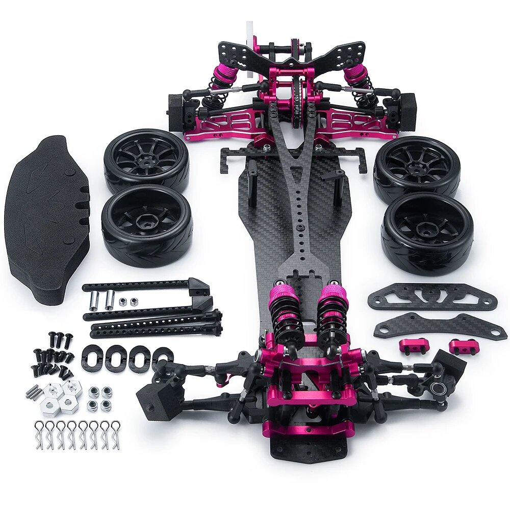 Sakura D5 1/10 2WD Рама и шасси Розовый/Rose Red