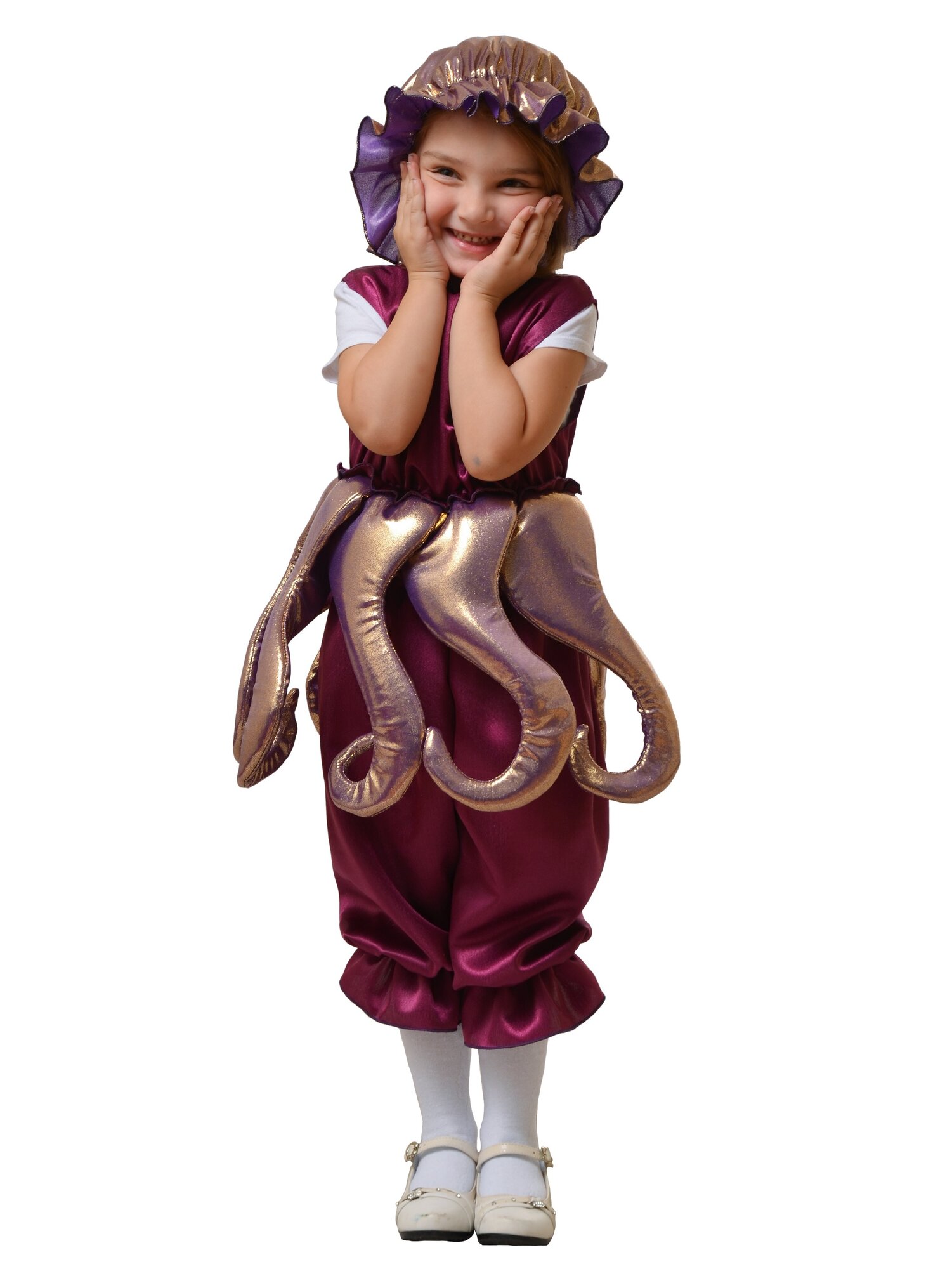 Карнавальный костюм детский Осьминог фиолетовый (116)