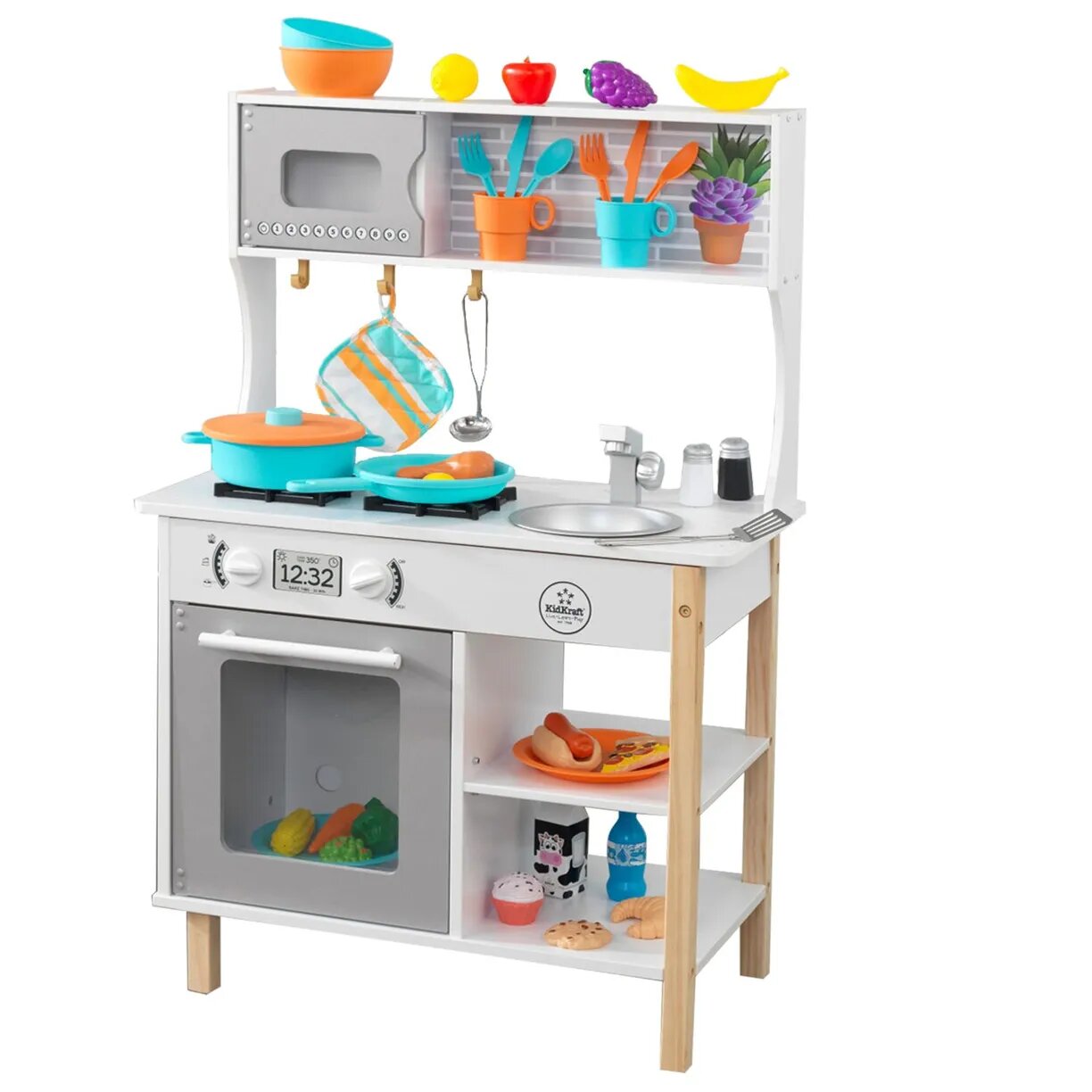 Кухня KidKraft "Время игры", с имитацией бытовой техники и посуды, дерево