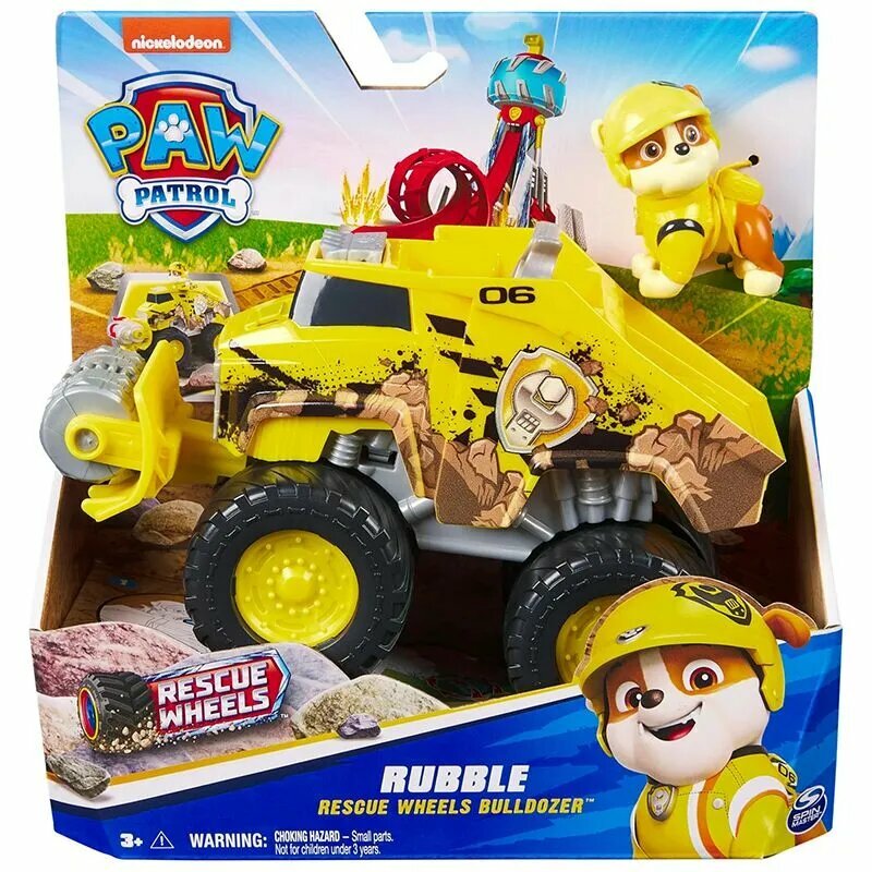 Spin Master Nickelodeon Paw Patrol Rescue Wheels Truck / Детская деформируемая машинка-сюрприз-спасатель со щенком и моделью автомобиля, подходит для детей от 4 лет и старше