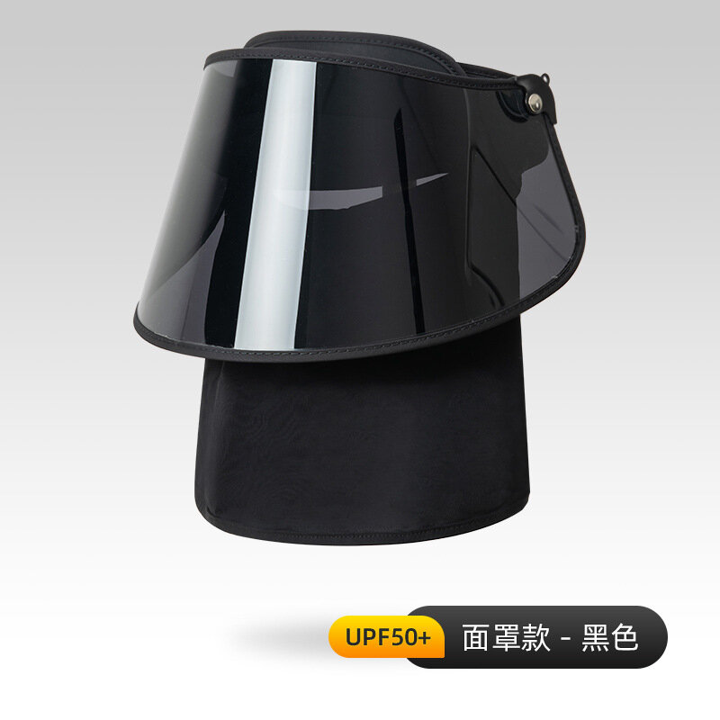 Шляпа солнцезащитная, женская, с большим краем, черная