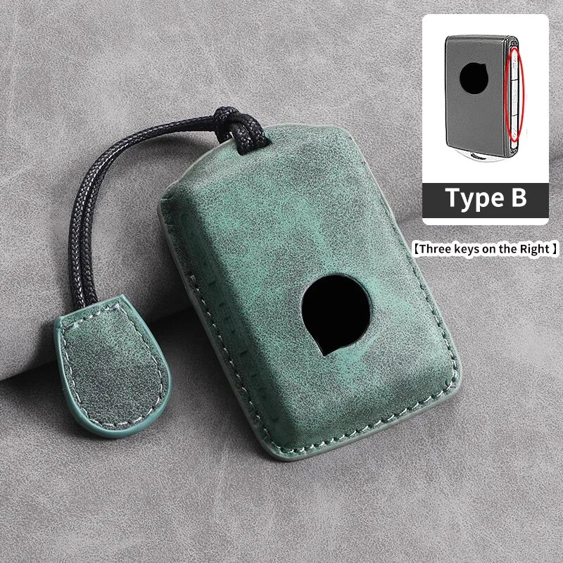 Кожаный Чехол Для Ключей От Автомобиля Для Volvo S60 S90 XC40 XC60 XC90 V60 V90 — Защитный Аксессуар Для Ключей С 3 Кнопками .