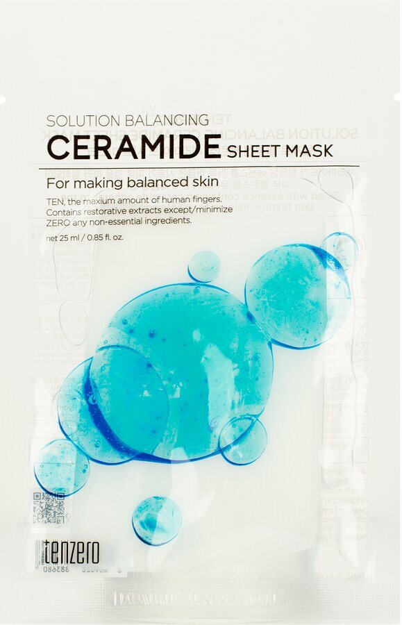 Маска для лица TENZERO с керамидами, тканевая, 25мл