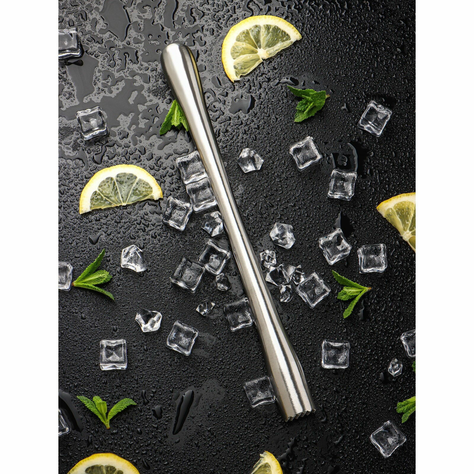 Мадлер Steel, 28 см, нержавеющая сталь, цвет: хромированный, размер упаковки: 2.5 x 2.5 x 28.5 см.