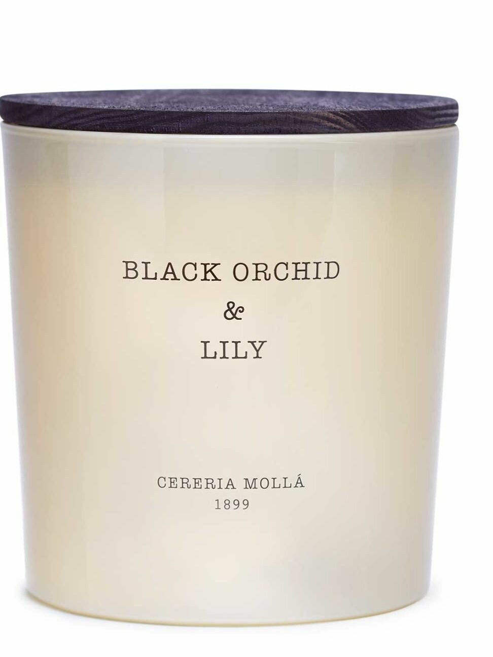 Ароматическая свеча Cereria Molla Black Orchid & Lily-672490, в стеклянном подсвечнике 600 г, цвет бежевый