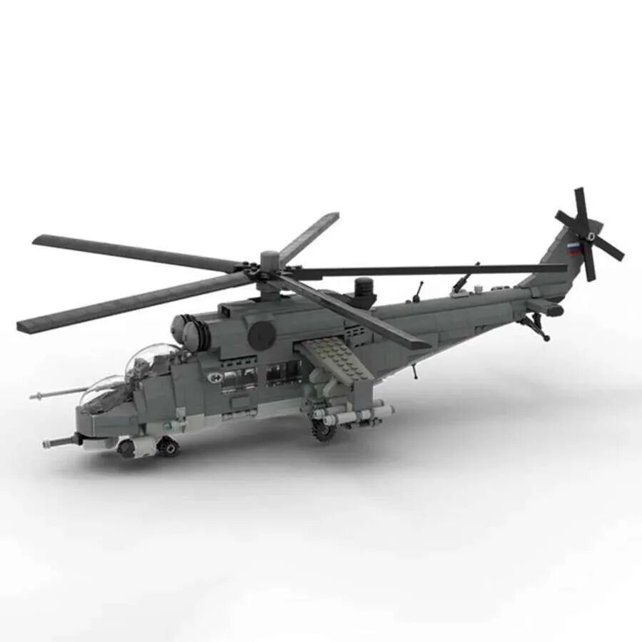 MOC War Series Mil Mi-35 HIND 1:35 масштабная модель самолёта из блоков
