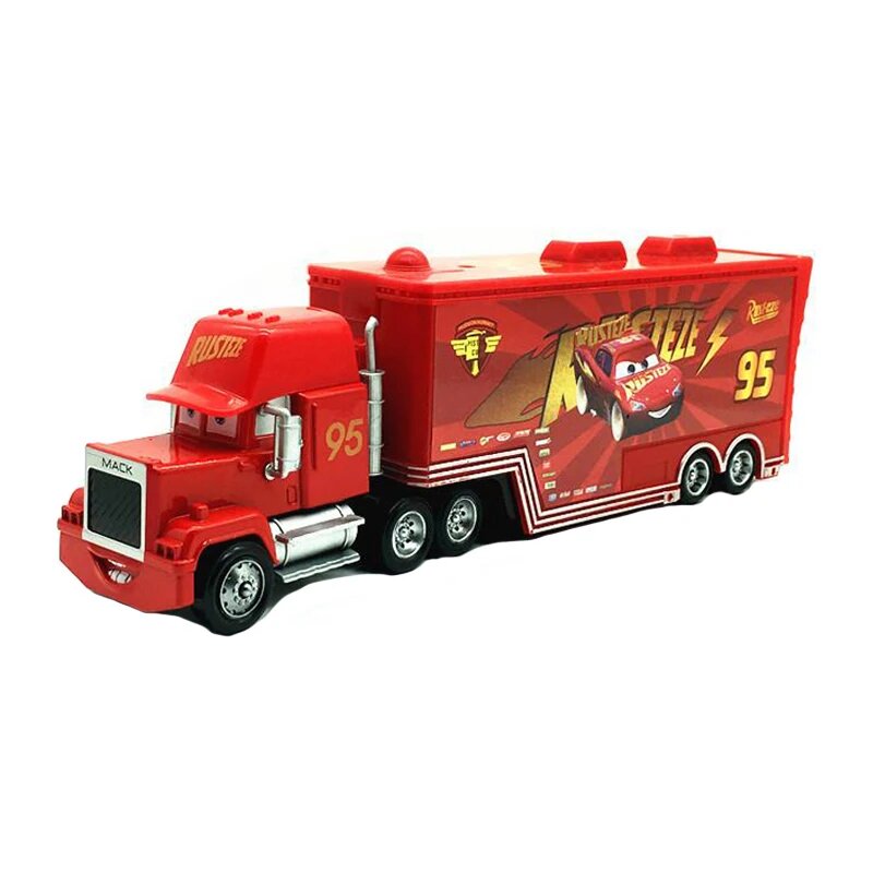 Грузовик Mack Молния Маккуин, красный, 1:55
