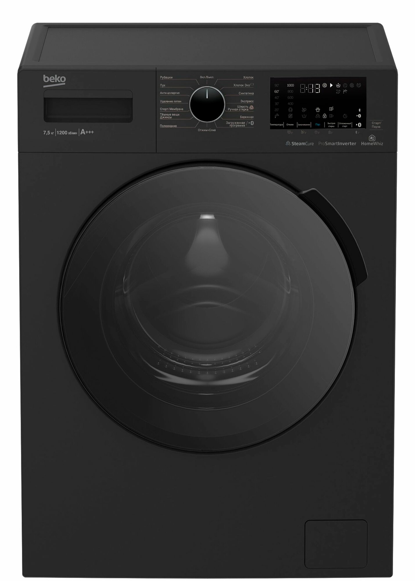 Стиральная машина Beko WSPE7H616A 7,5 кг 1200 оборотов инверторный мотор функция пара удаление шерсти защита от накипи