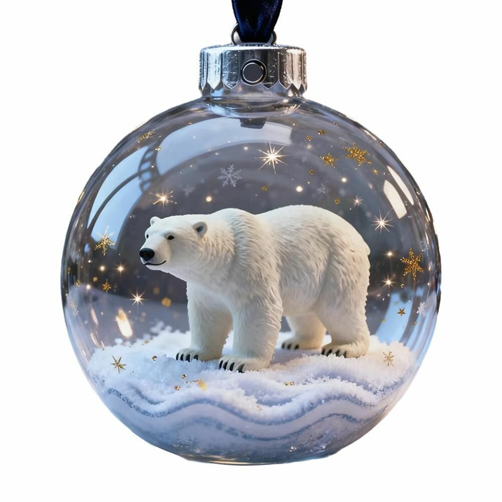 Хрустальный шар с животными, рождественские украшения