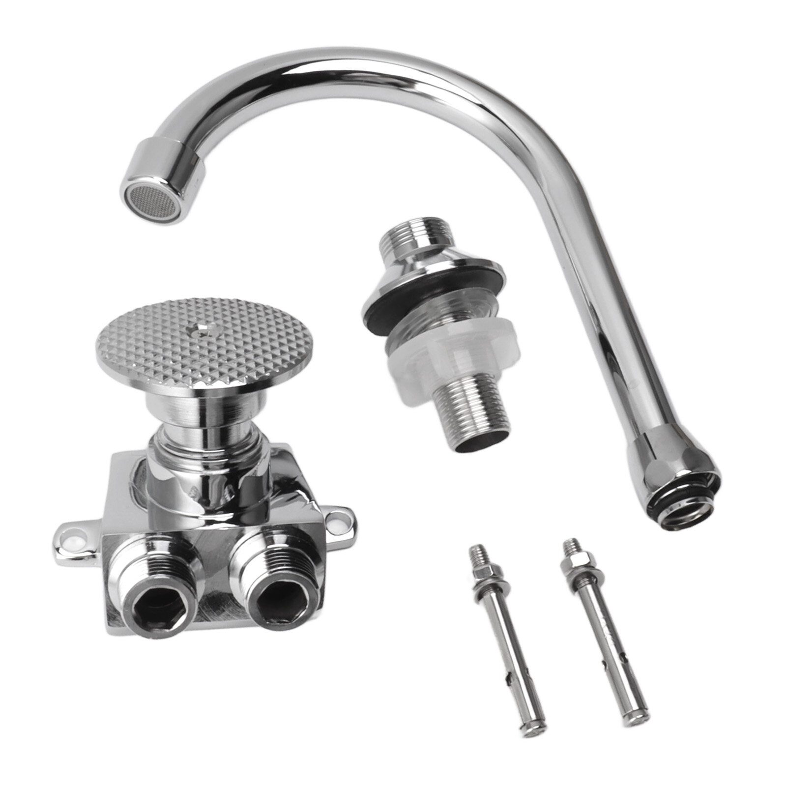 Смеситель с ножной педалью, ножной клапан без рук, гибкий шланг, бесконтактное напольное крепление, смеситель с ножным управлением для кухни