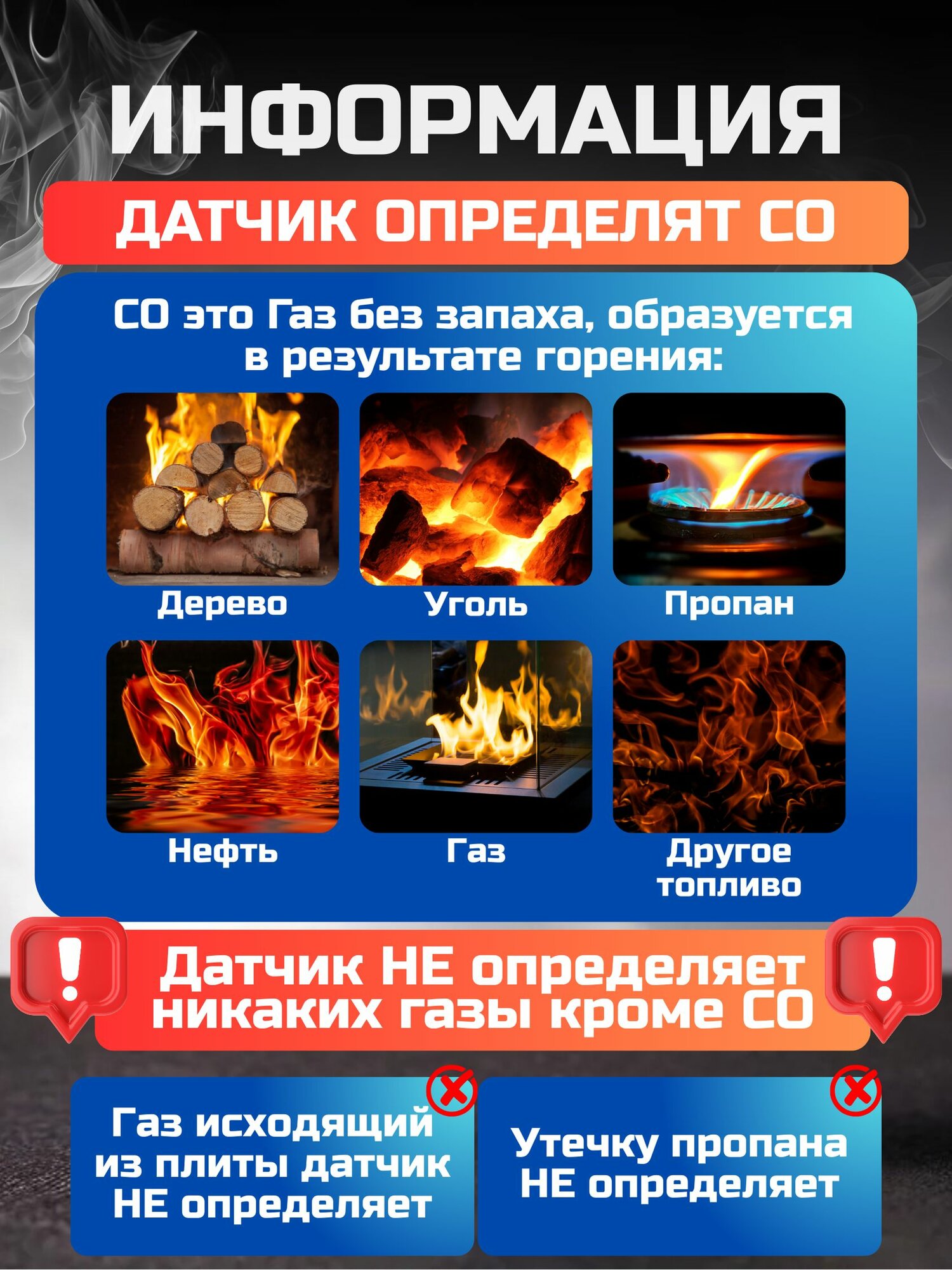 Датчик газа газоанализатор детектор газа — фото 1