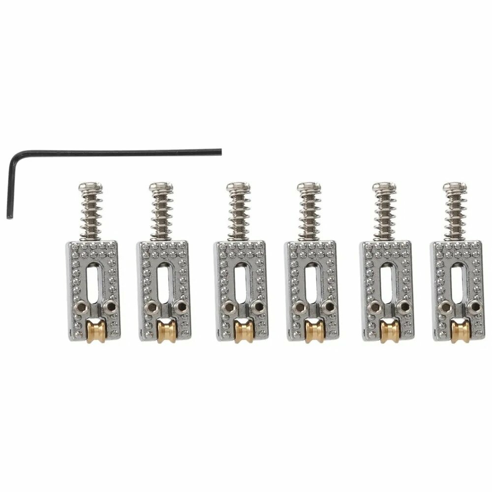 6-роликовый бридж тремоло седла с ключом для Strat Tele электрогитары хром цвет