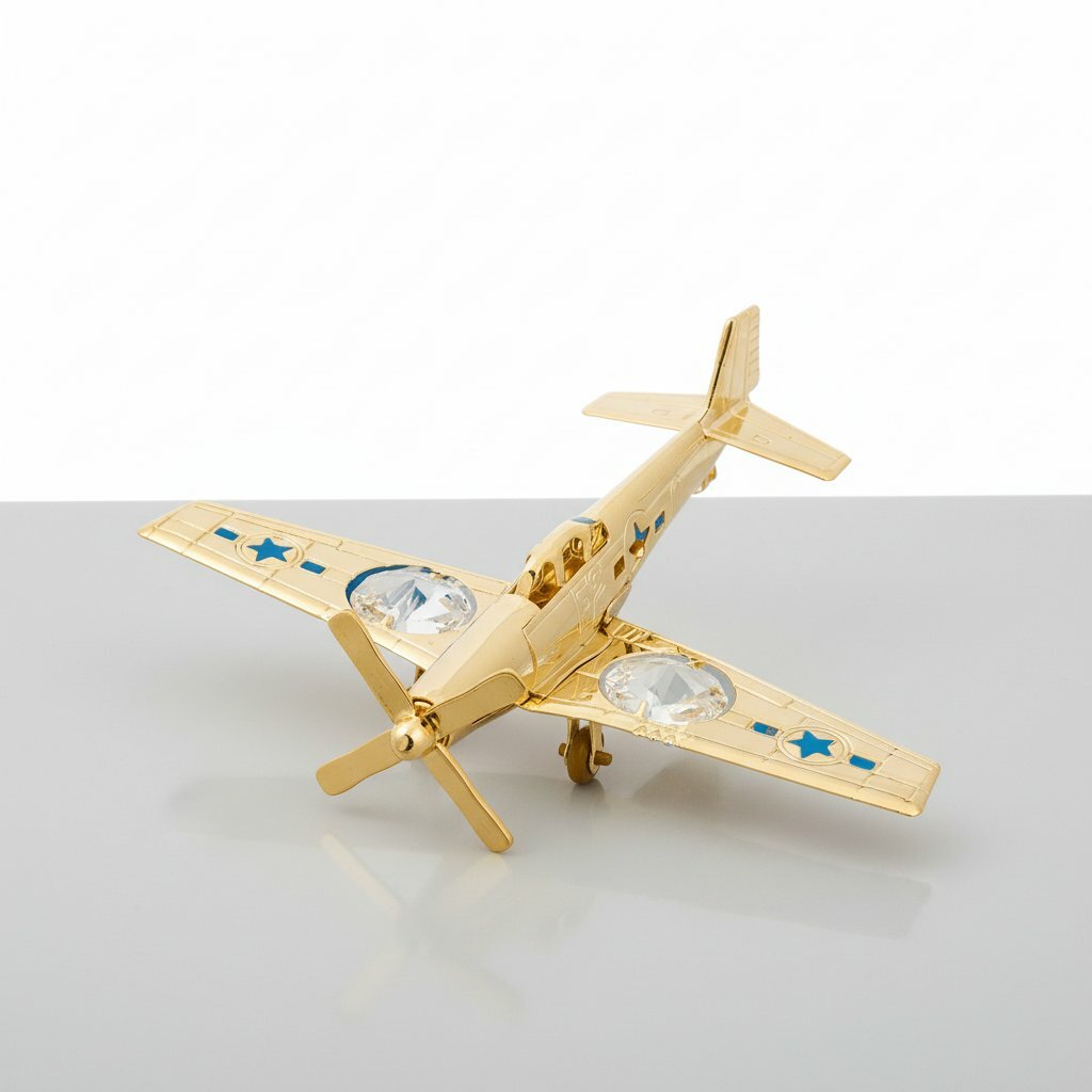 Фигурка Самолет-истребитель A2097157 Crystal Temptations, Металл, кристалл