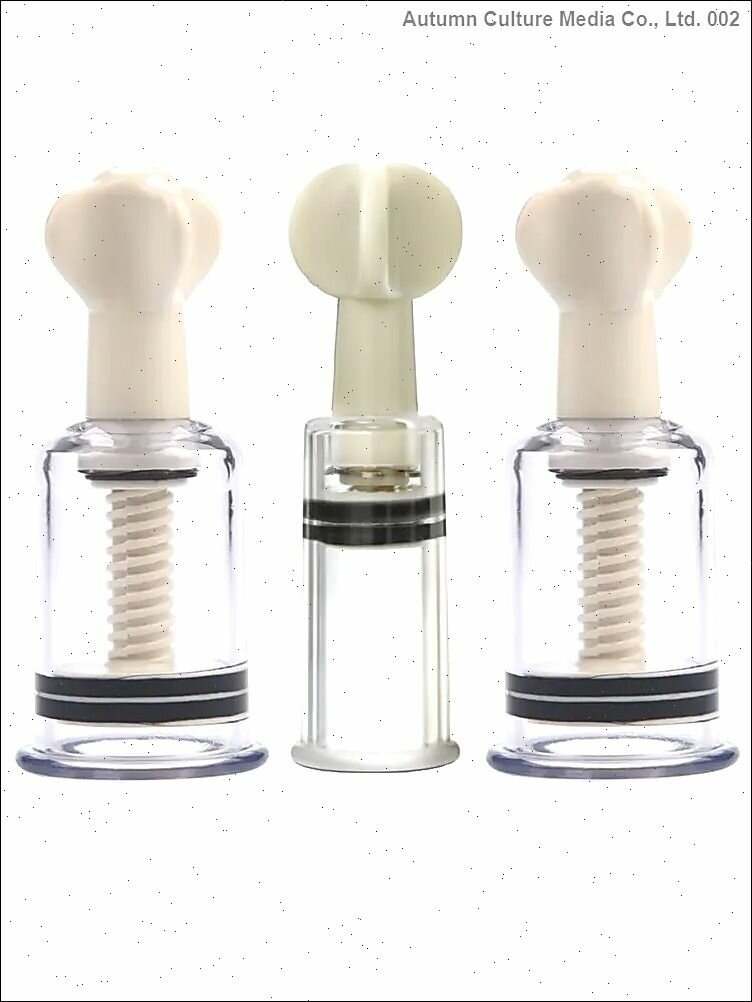 Женские вакуумные помпы для стимуляции клитора и сосков "CLIT AND NIPPLE TWIST SUCKERS" 3шт