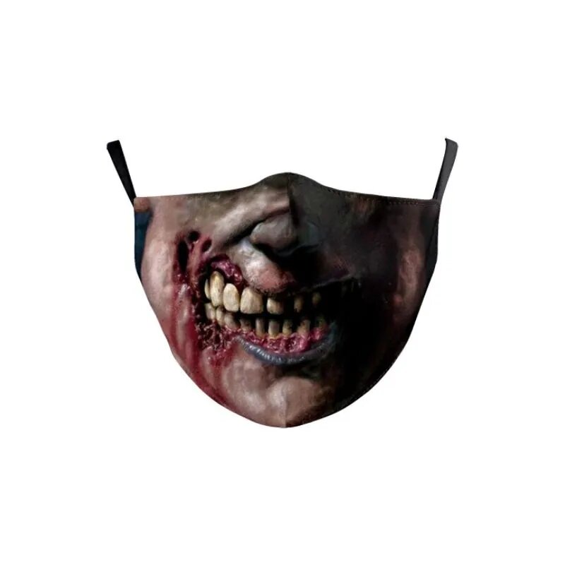 3D реалистичная маска для лица с забавными принтами, многоразовая защитная маска для взрослых, креативный аксессуар для вечеринок и розыгрышей, 1 шт