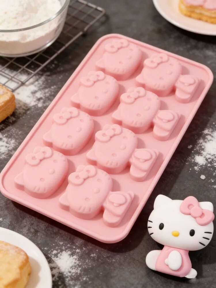 Форма для выпечки "HelloKitty", прямоугольный, пищевой силикон, для духовки, 60 г