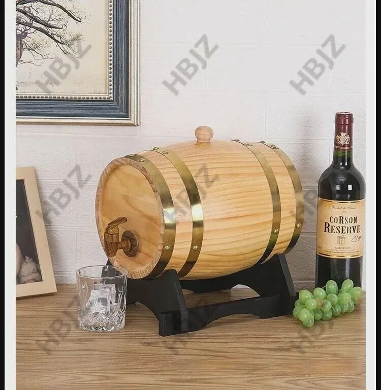 Дубовая бочка 10 литров для алкоголя с краном, дуб